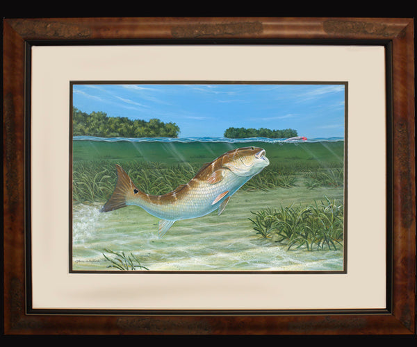 Fine Art | Bokeelia Redfish | Steve Whitlock Game Fish Art – Steve ...
